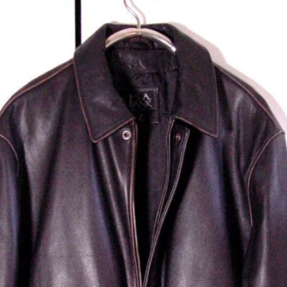 Jos. A. Bank | Jackets & Coats | Vtg Brown Leather Jos A Bank A2 Bomber ...